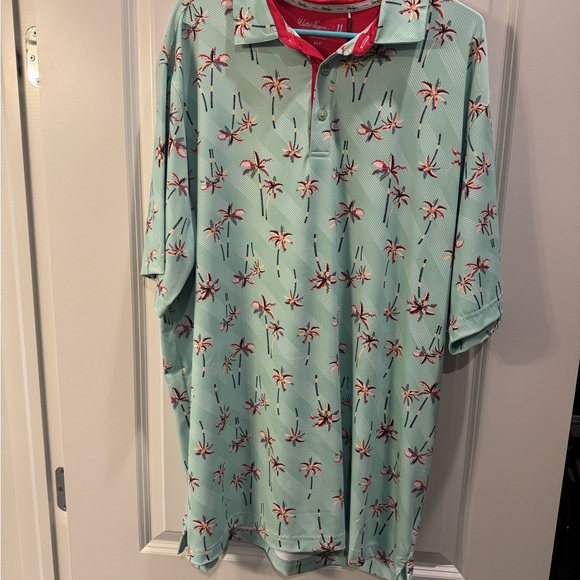 Walter Hagen | Shirts | Walter Hagen Performance Mens Green Palm Tree ...